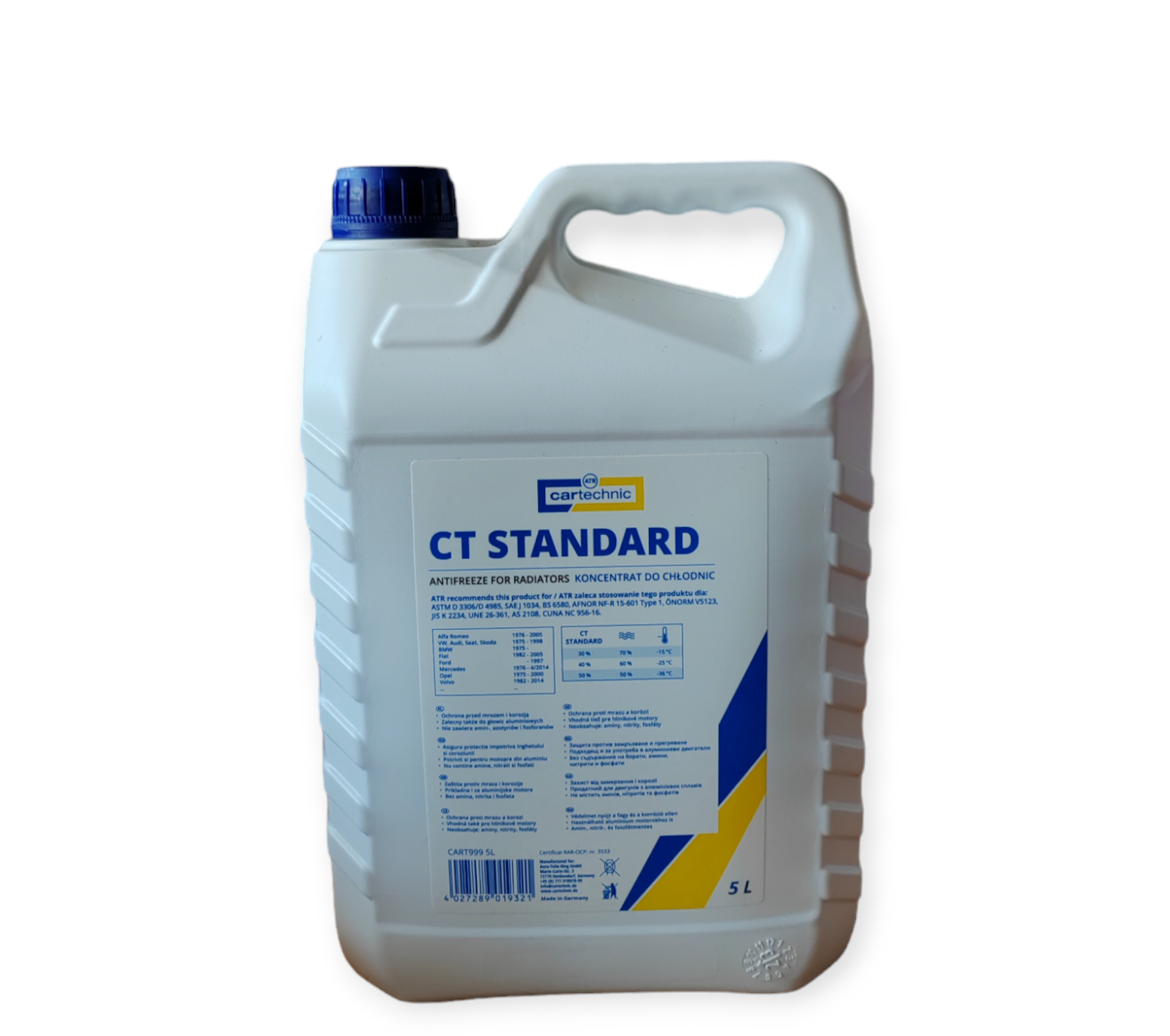 1732 Antifriz Cartechnic CT STANDARD G11 5L – Kilsi web shop