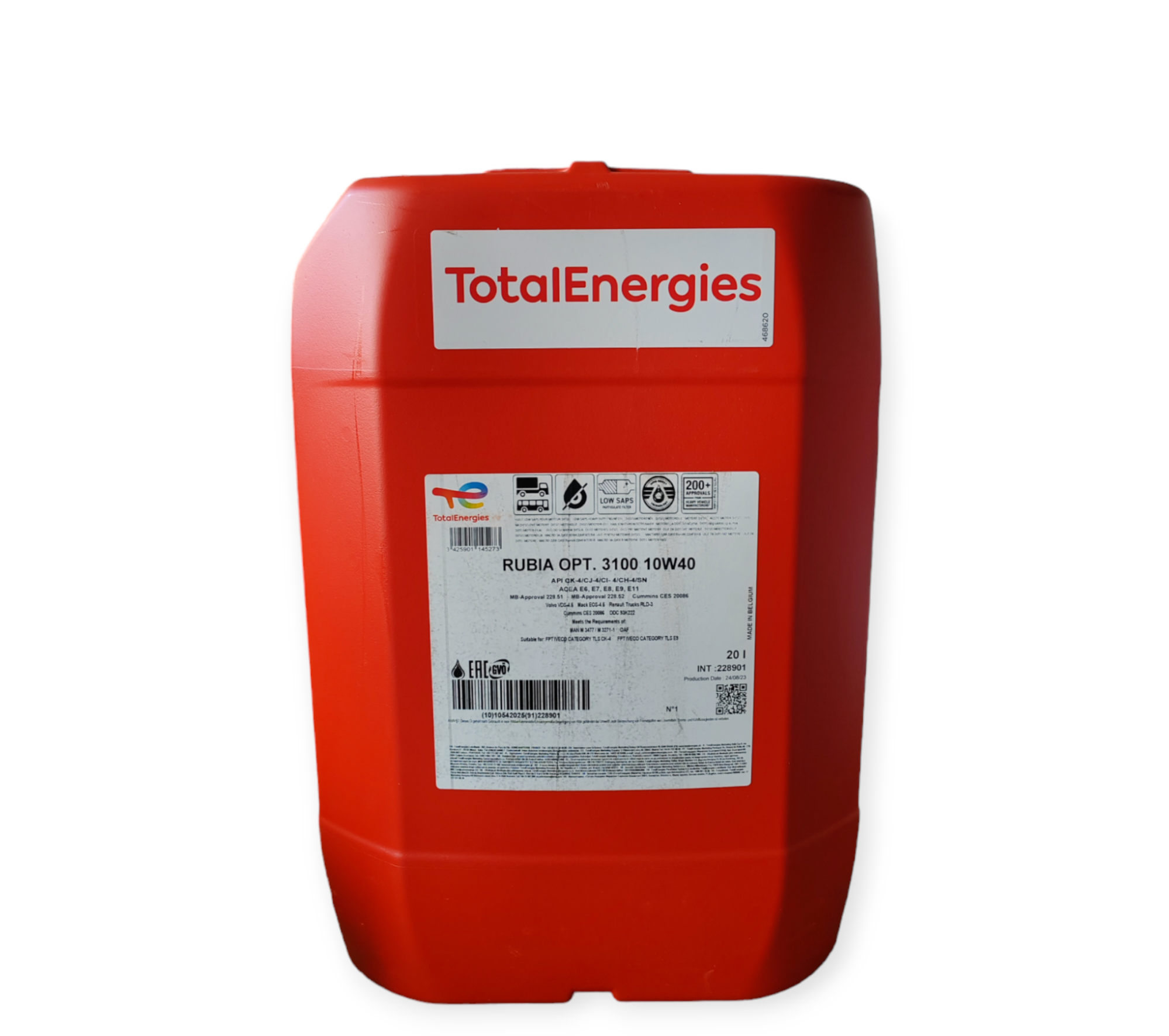 Ulje motorno TOTAL RUBIA OPTIMA 3100 SAE 10W40 API CK-4 20L – Kilsi web ...