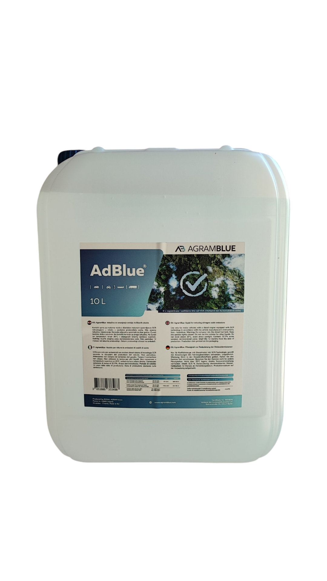 AdBlue 10L sa lijevkom, AGRAMBLUE – Kilsi web shop